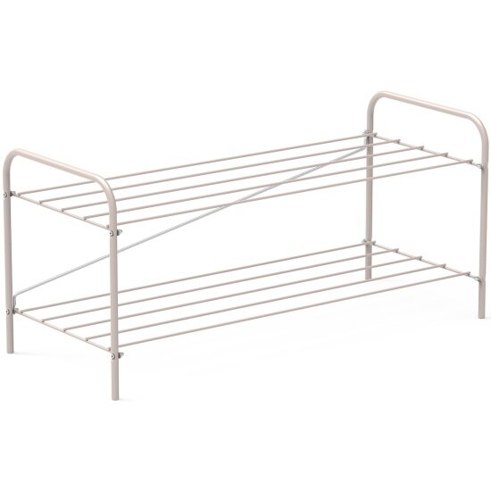 Этажерка для обуви Nika ЭТПР2 2 полки, бежевый металлик (ЭТПР2/БЖ)