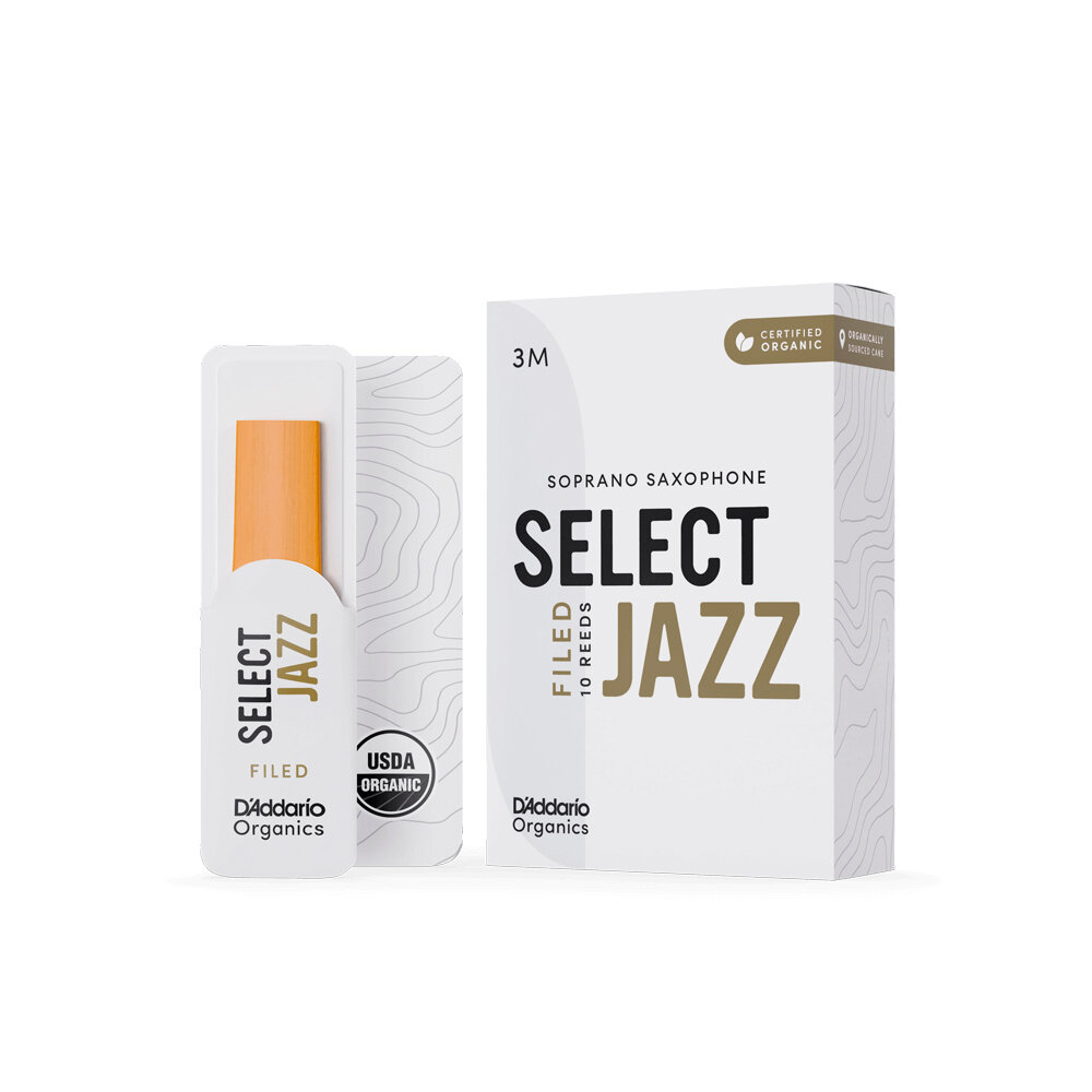Трости для саксофона сопрано, 3M (10 шт) D'Addario ORSF10SSX3M Organic Select Jazz Filed