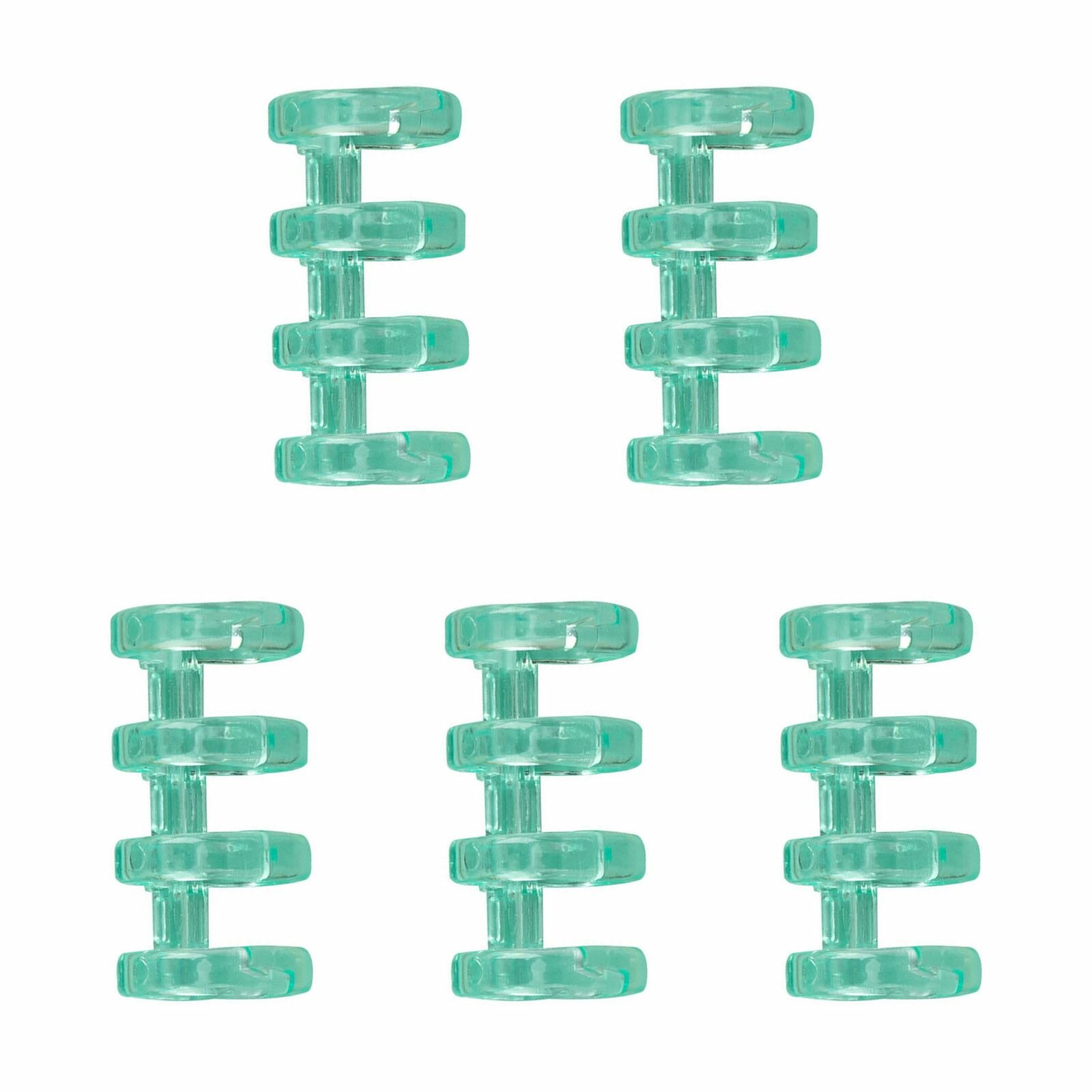 (1 упаковка из 5) Сегментные переплетные кольца для флипбуков с 4 отверстиями - светло-зеленые