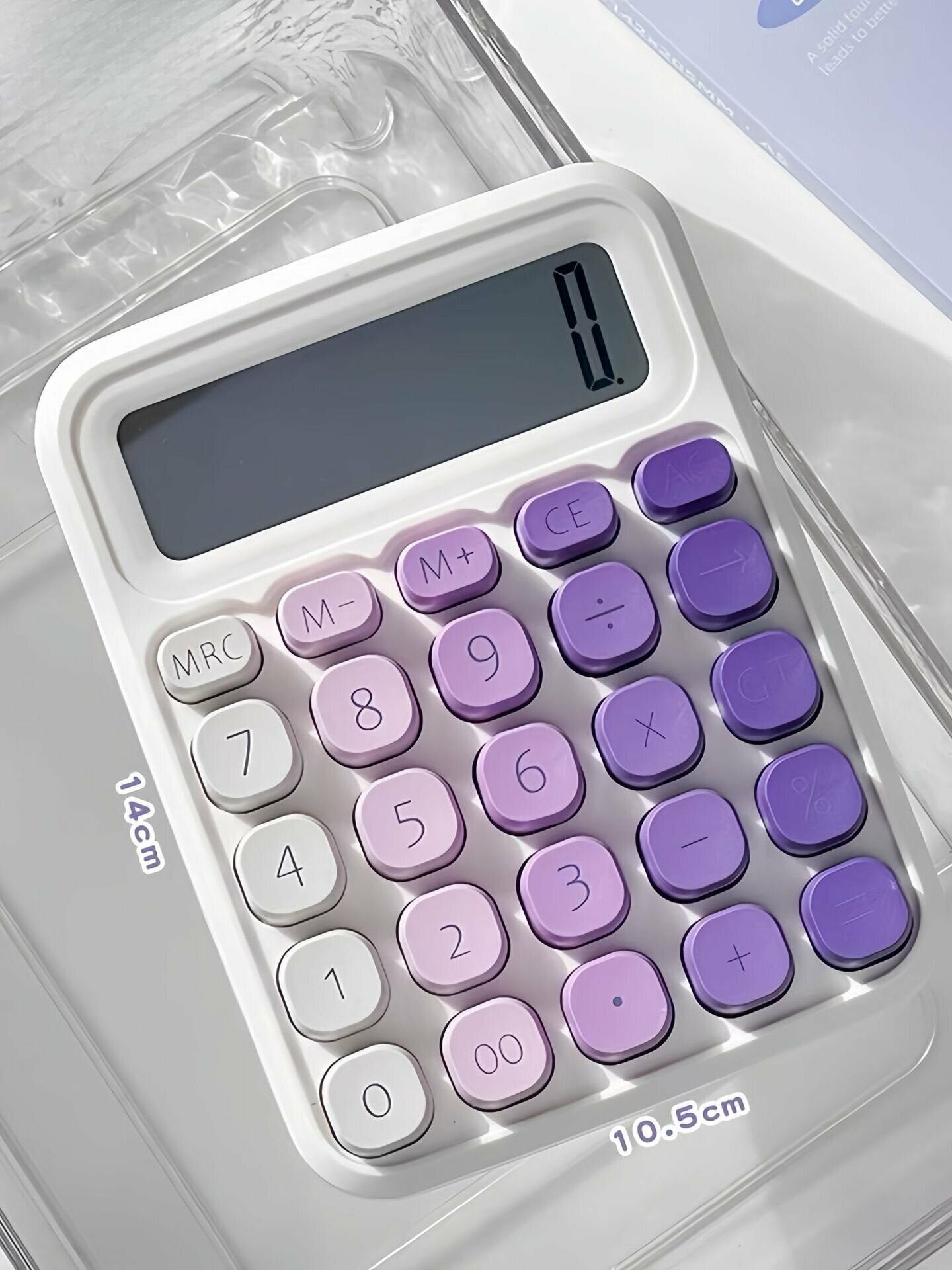 Фиолетовый симпатичный калькулятор с высокой стоимостью Маленький свежий калькулятор
