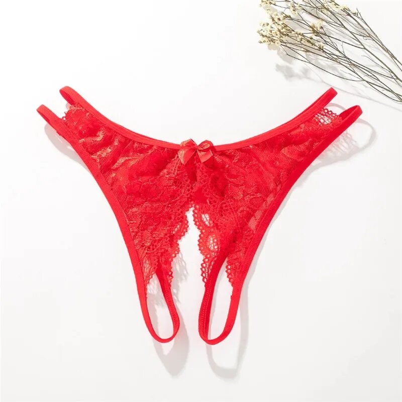 Женское сексуальное нижнее белье, трусики, брифы, прозрачные, для секса Красный, M, Red B