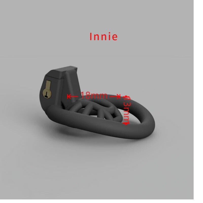 Мужское устройство верности, супер маленькая клетка из смолы, пояс с замком, 4 кольца, ячеистая дышащая клетка black innie