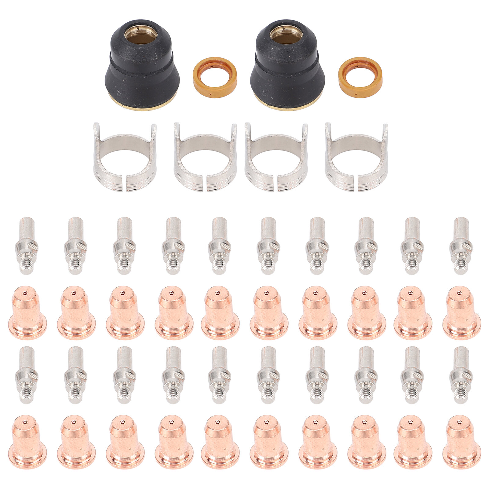 48 Pieces Set Cutting Torch Consumables IPT40 Tip Electrodes Nozzles Shield Cups Stand Off Guide for CUT 55DS Pro 65DS