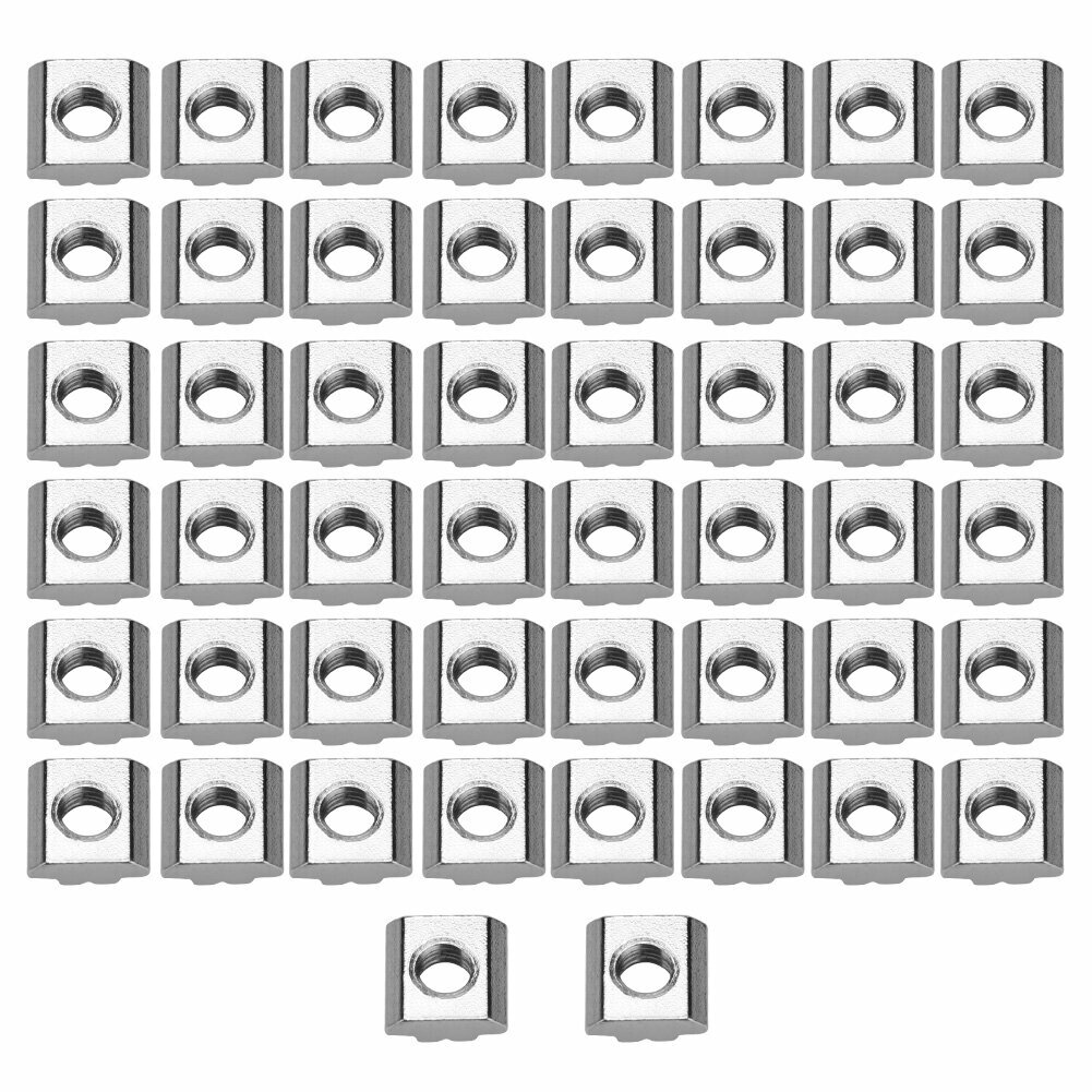 50 шт. гайки Т-образного паза из углеродистой стали для алюминиевого профиля серии 30 (M8*16*6)