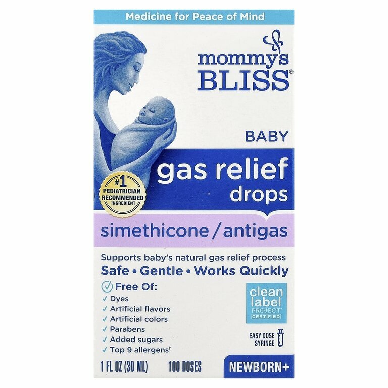 Mommy's Bliss, Симетиконовые капли при газообразовании, Gas Relief Baby, 30 мл
