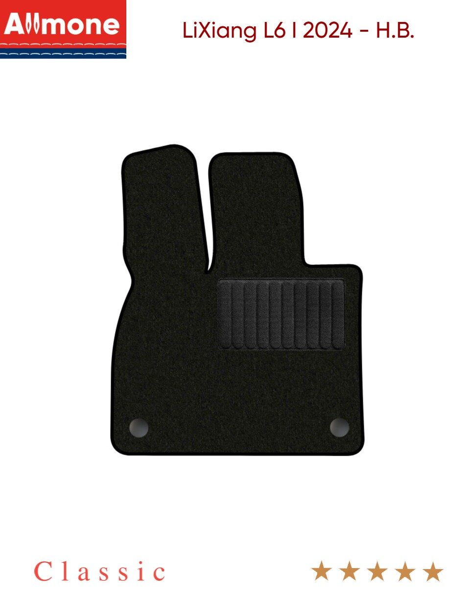 Коврик автомобильный для LiXiang L6 1 2024 - Н. В, водительский, черный, Классик, 1шт / Ликсианг Л6 1