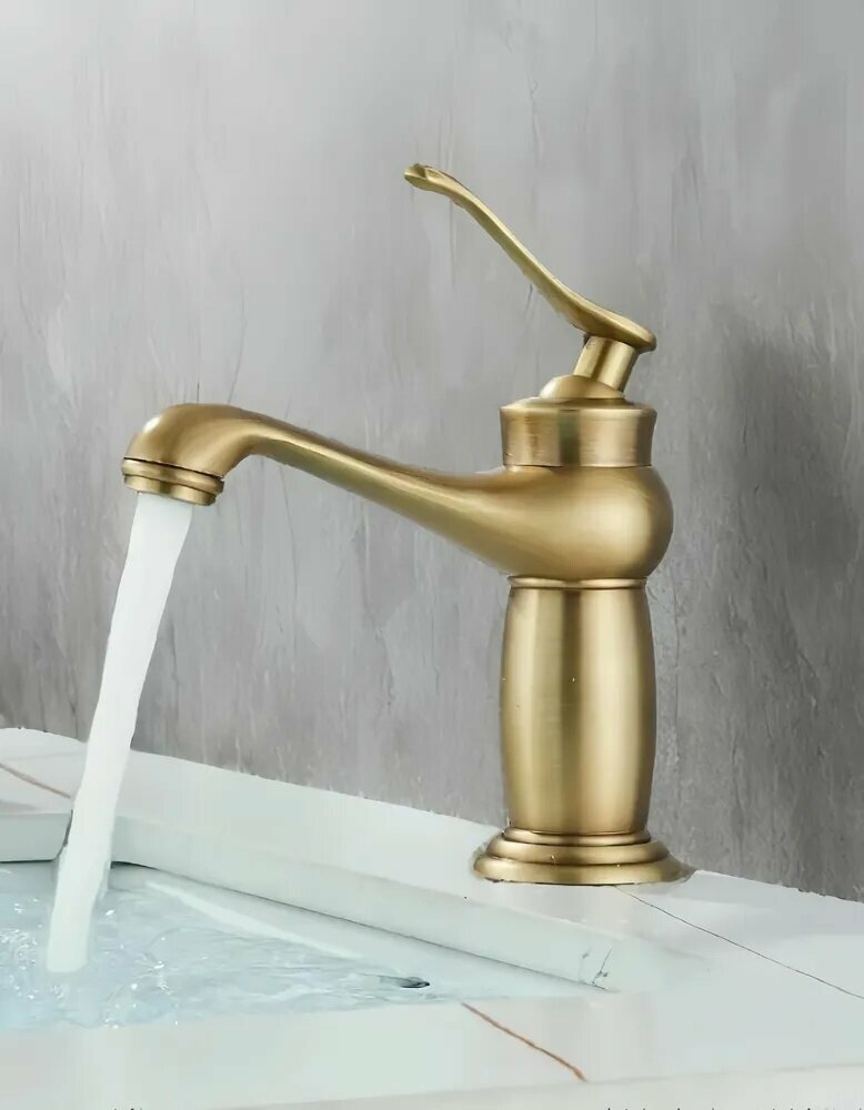 Смеситель для раковины в ванной комнате античный бронзовый латунный смеситель из цельной меди роскошный кран в европейском стиле