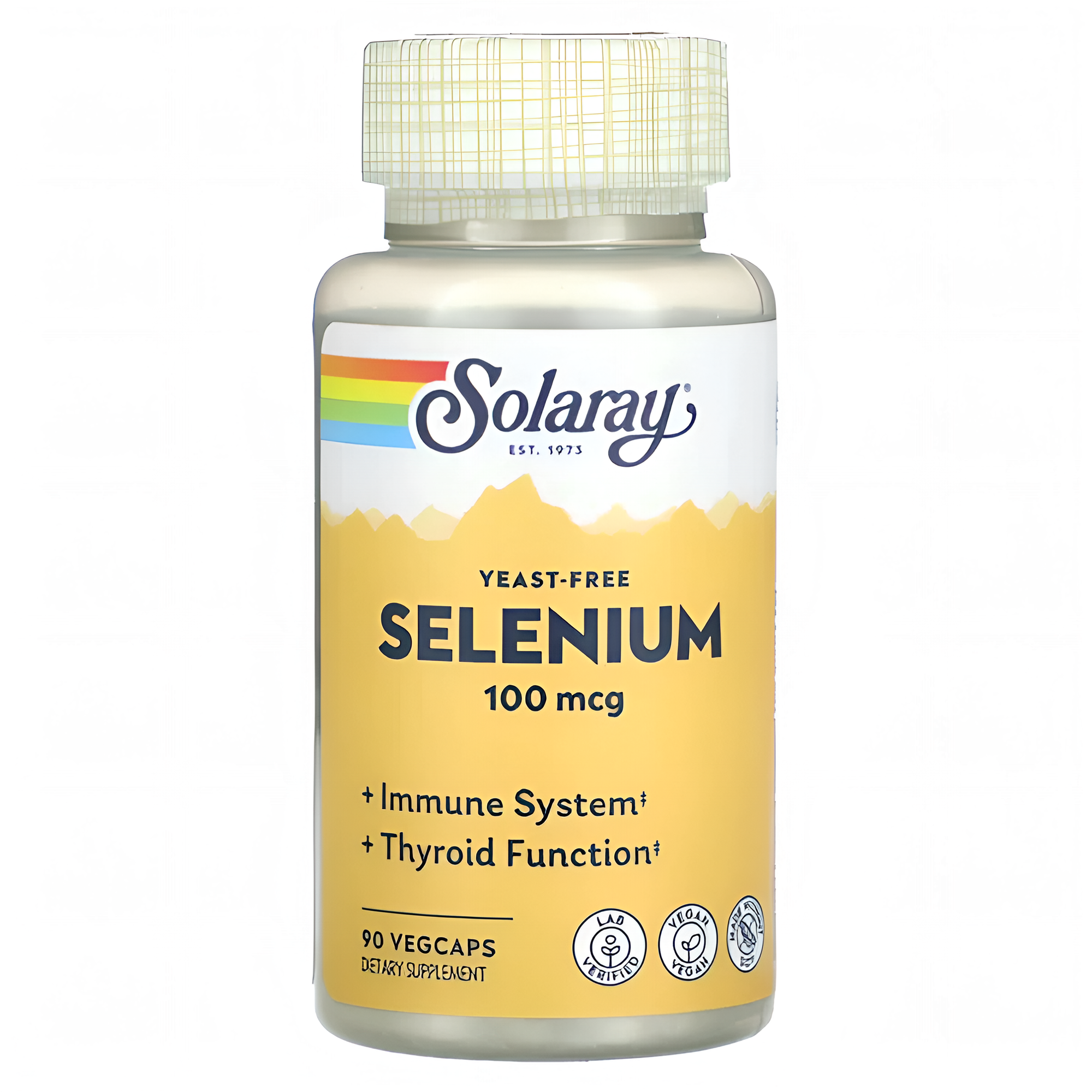 Solaray Selenium 100 mcg Yeast-Free (Селен 100 мкг Бездрожжевой) 90 вег капсул (Solaray)