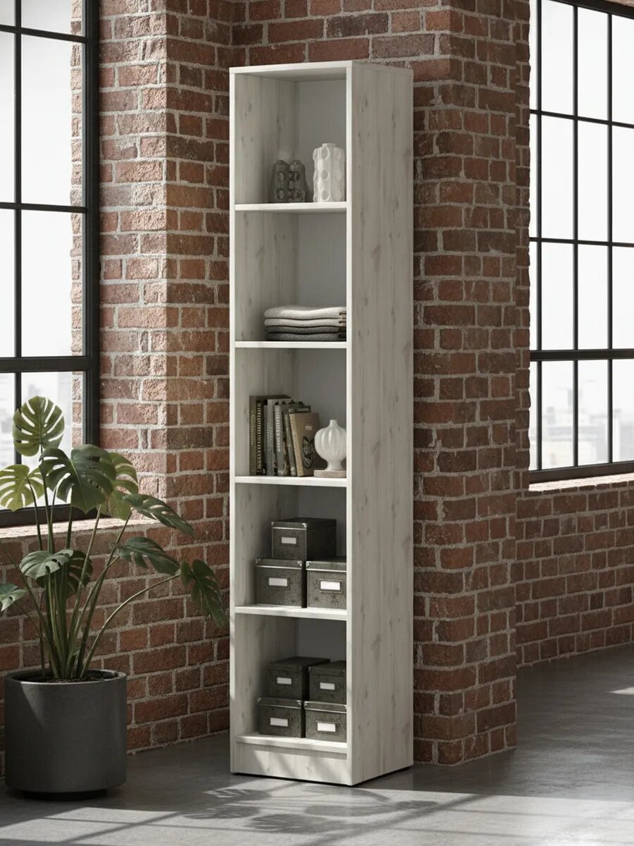 Деревянный шкаф пенал FRESTER с полками в спальню прихожую, от производителя