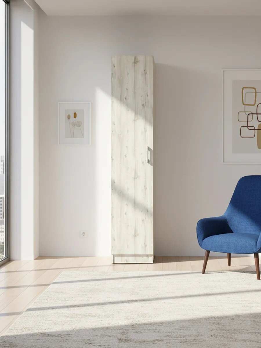 Шкаф пенал FRESTER одежды распашной деревянный с полками в прихожую, от производителя