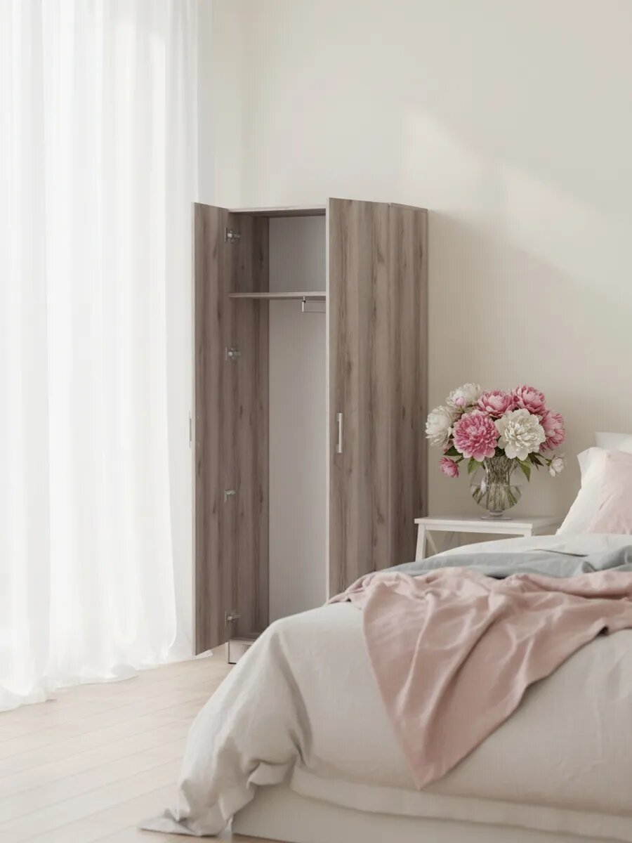 Шкаф FRESTER распашной деревянный с полками для одежды и прихожую, от производителя