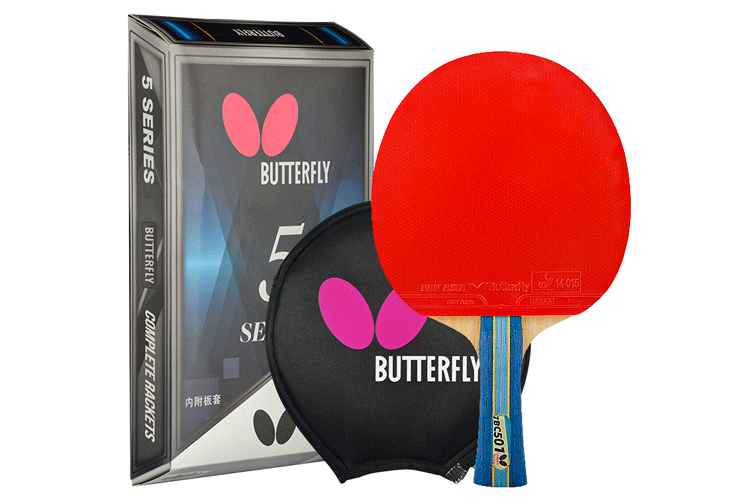 Настольные ракетки Butterfly 5 Collection для пинг-понга, красные, 5051494