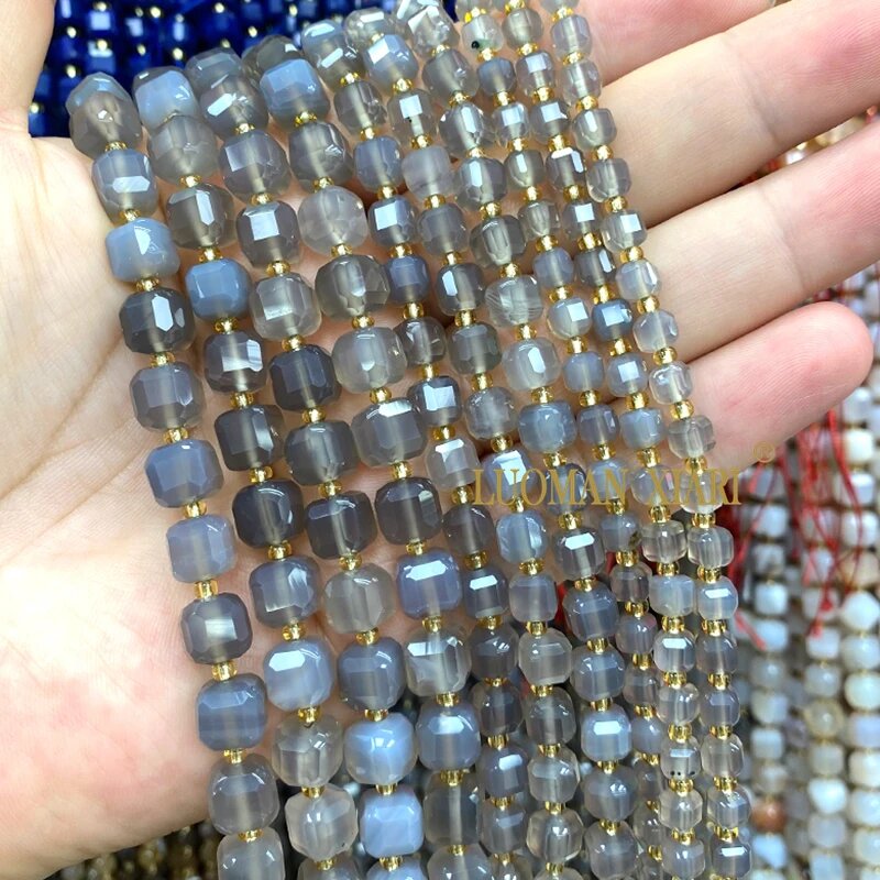 Сардоникс агат бусины LUOMAN XIARI 5/6/8 мм