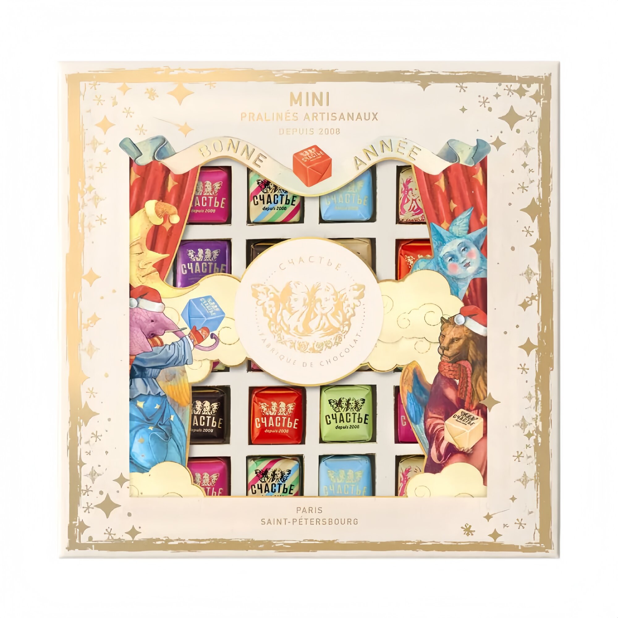 Конфеты шоколадные Счастье Мини-пралине, ассорти, 36 шт, 306 г