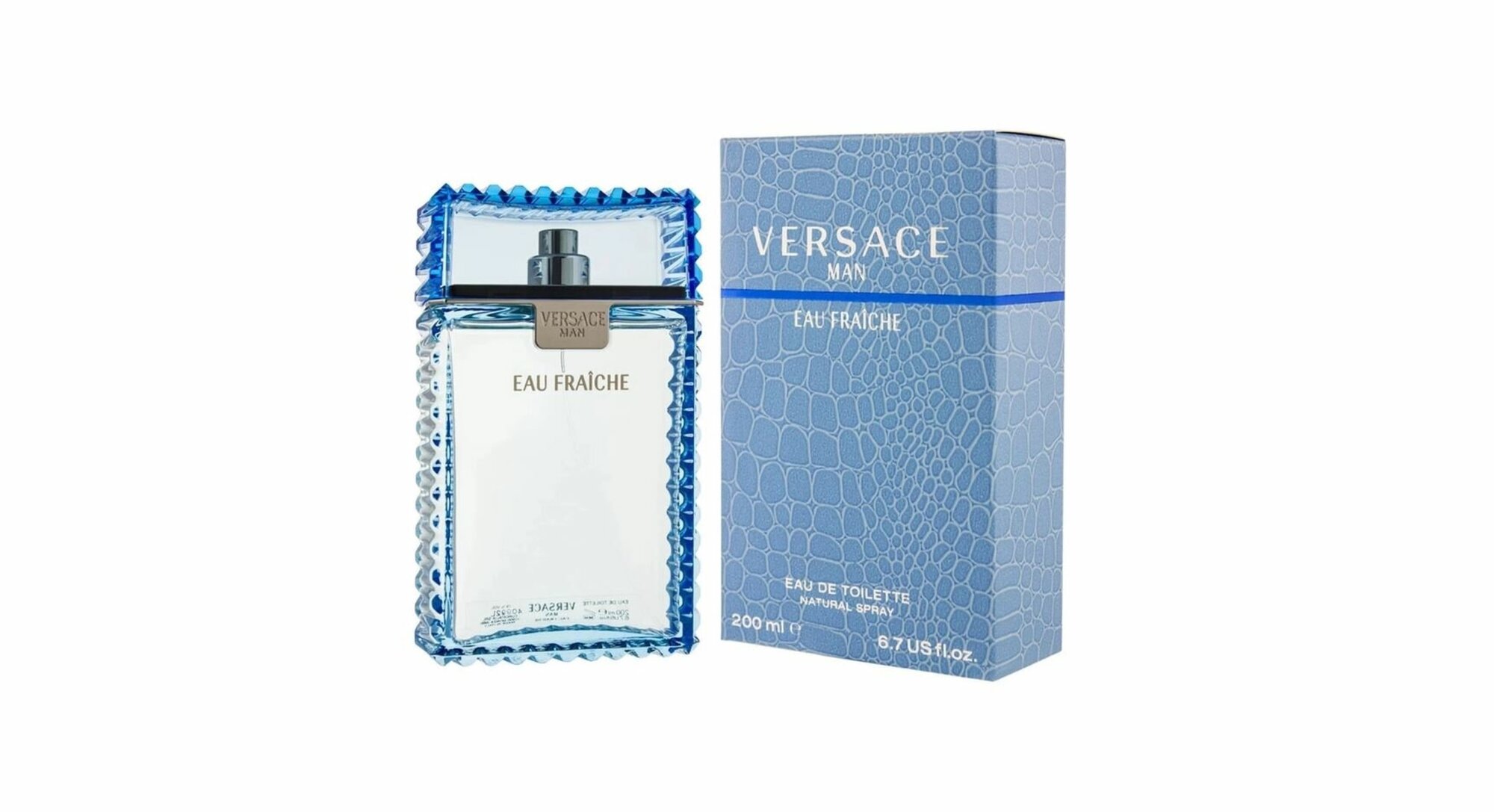 Туалетная вода Versace Eau Fraiche Man, древесно-водный мужской аромат, 200 мл