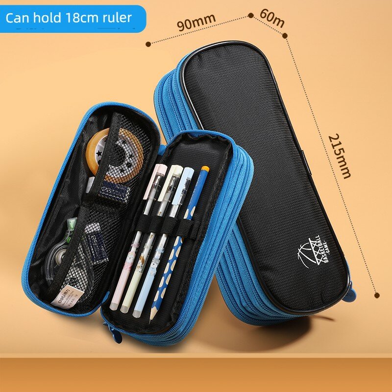 Пенал Deli, большой вместимости, практичный пенал для школьников старших классов, пенал из холста, простой и