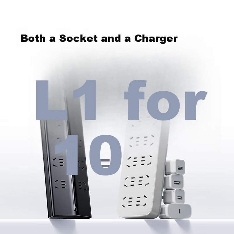 UGREEN T6 Trapezoidal Power Strip Desktop Charging Station Socket GaN 30W Multi-port Fast Charging TypeC/USB Switch Drag Strip Converter Office Apple Xiaomi