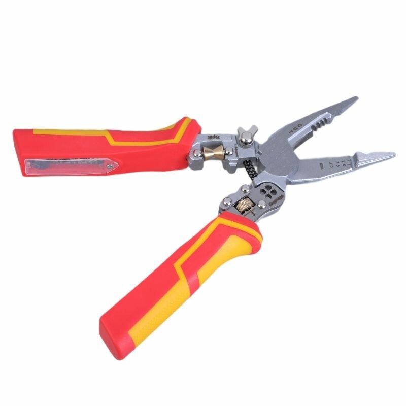 Многофункциональные плоскогубцы для зачистки проводов 8-в-1, кабельные ножницы резки проводов, многоцелевые и обжима