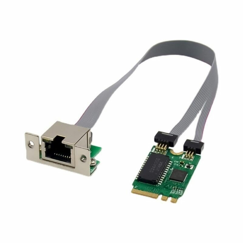 Беспроводной модем, Адаптер Gigabit Ethernet M.2 A+E RTL8111F с изогнутыми контактами, 1 комплект