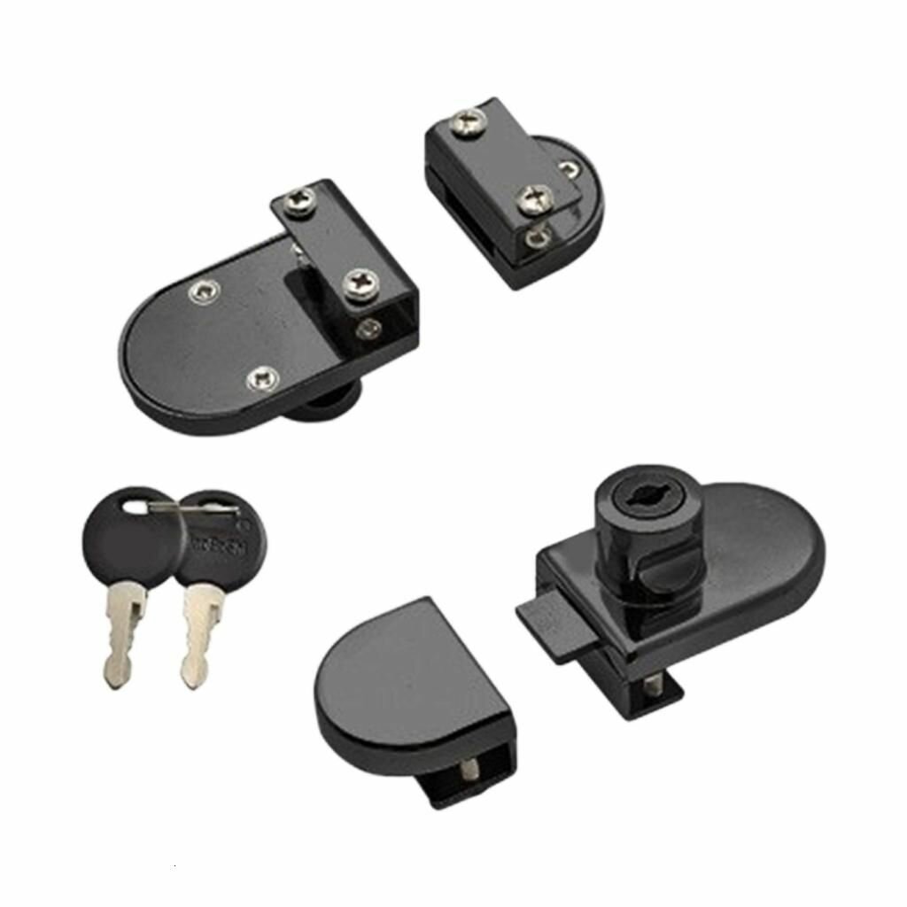 Стеклянный замок дверцы винного шкафа-витрины без перфорации-черный открытый 408