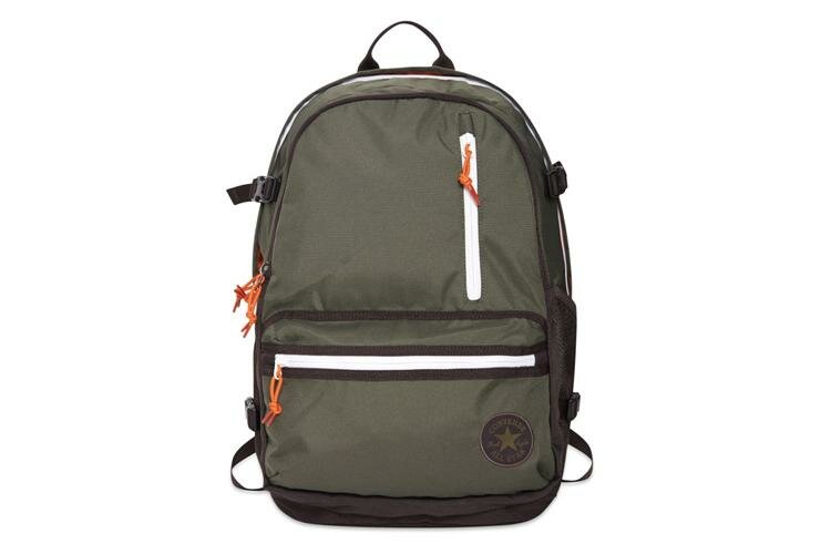 Рюкзак унисекс Converse Regular из полиэстера, коричневый и зелёный, цвет: green