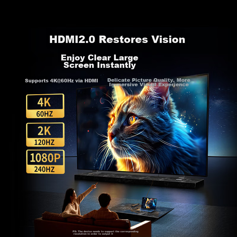 Lulian Type-C Expansion Dock, USB3.2 High-Speed Hub, 4K60Hz Thunderbolt HDMI Interface Expander, Compatible with Apple Mac, Huawei Laptops, Converter for IPad