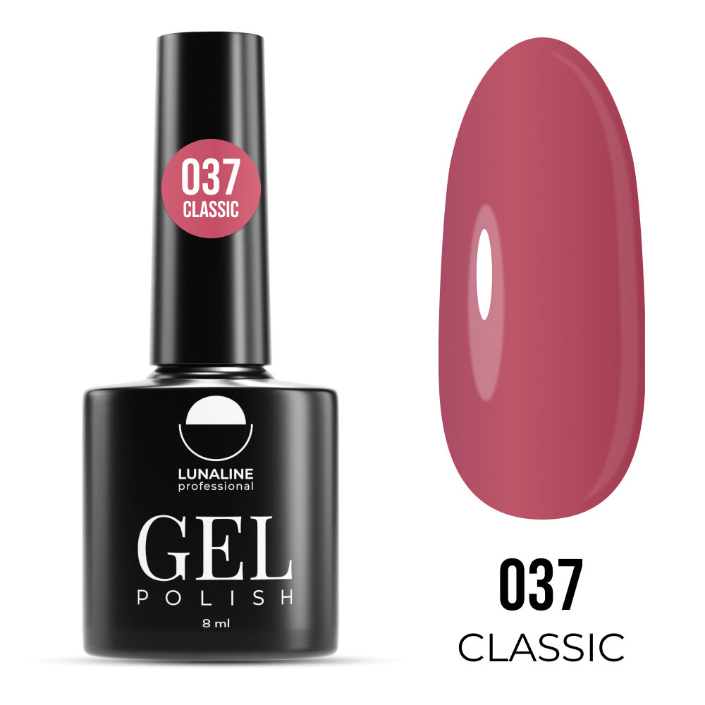 Лак-гель для ногтей Luna Line тон 037 амазонская роза, классика