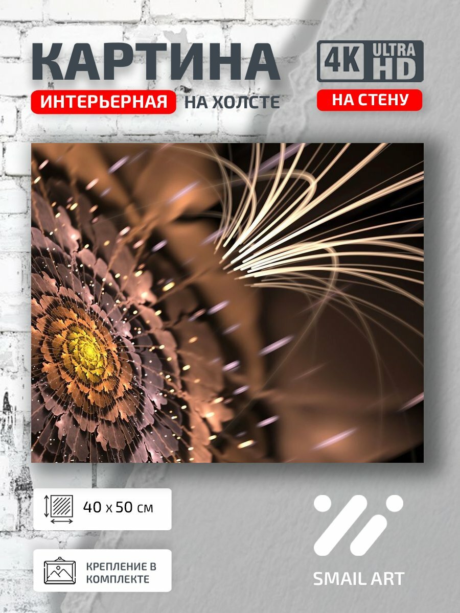 Картина на холсте интерьерная 40 на 50 на стену Абстракция Abstract для салона красоты