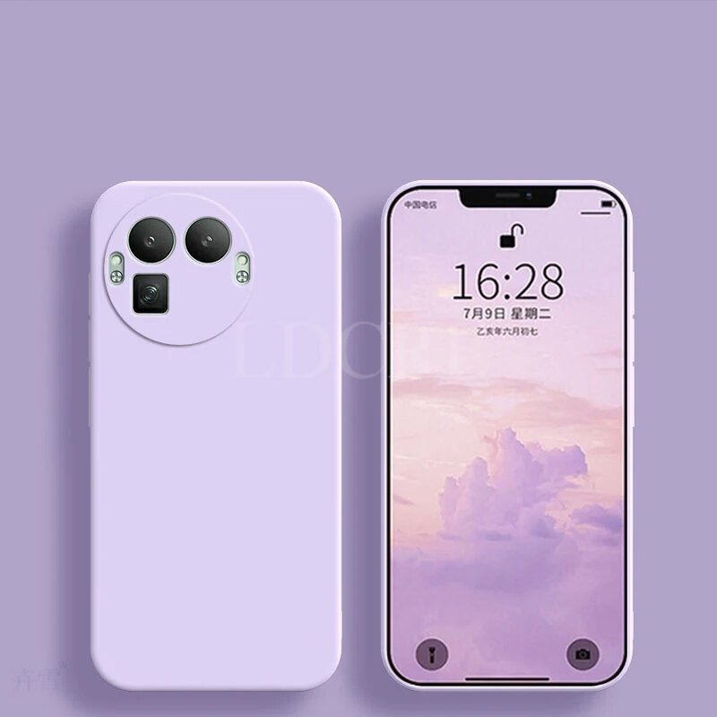 Чехол Realme GT 8 Pro фиолетовый, жидкий силикон