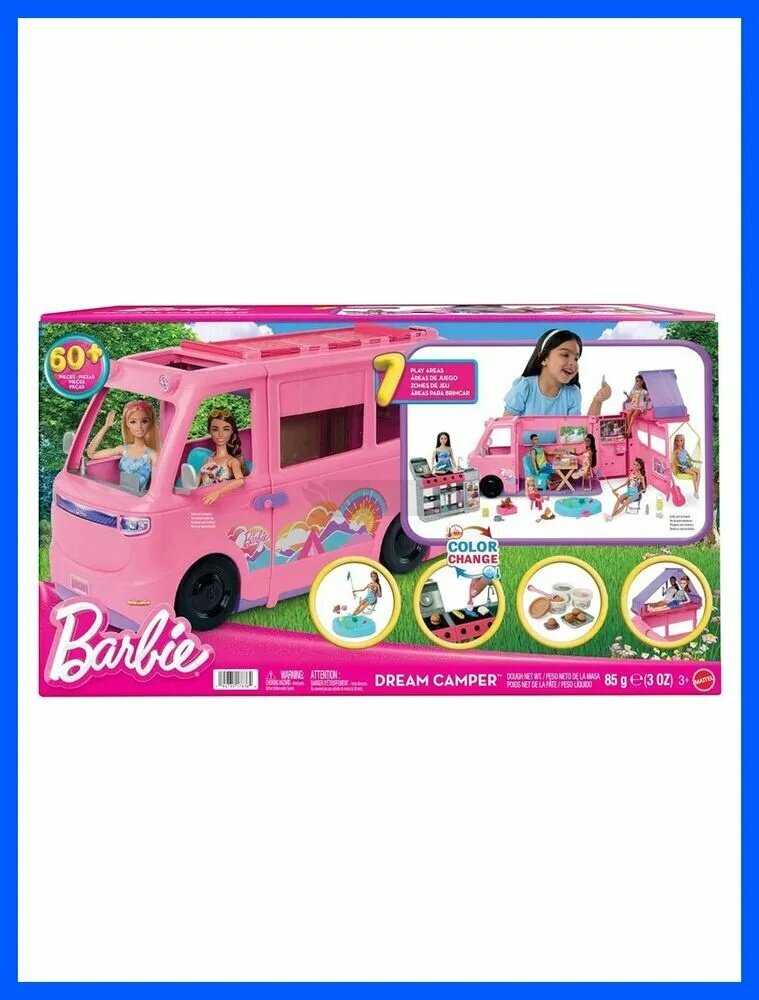 Кукла Mattel Barbie Camper Marzen Dream Camper, автомобиль для кукол Barbie, с аксессуарами HRJ78