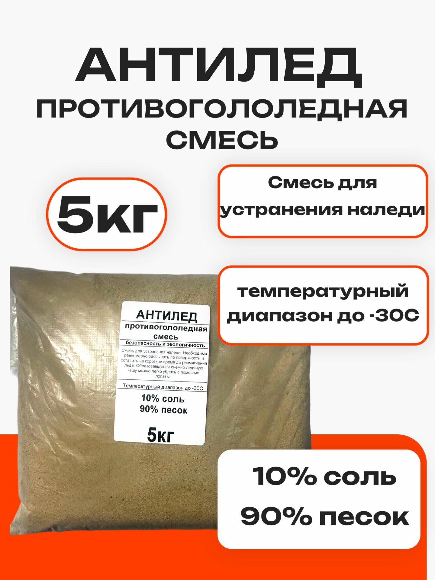 Антилёд противогололедная смесь