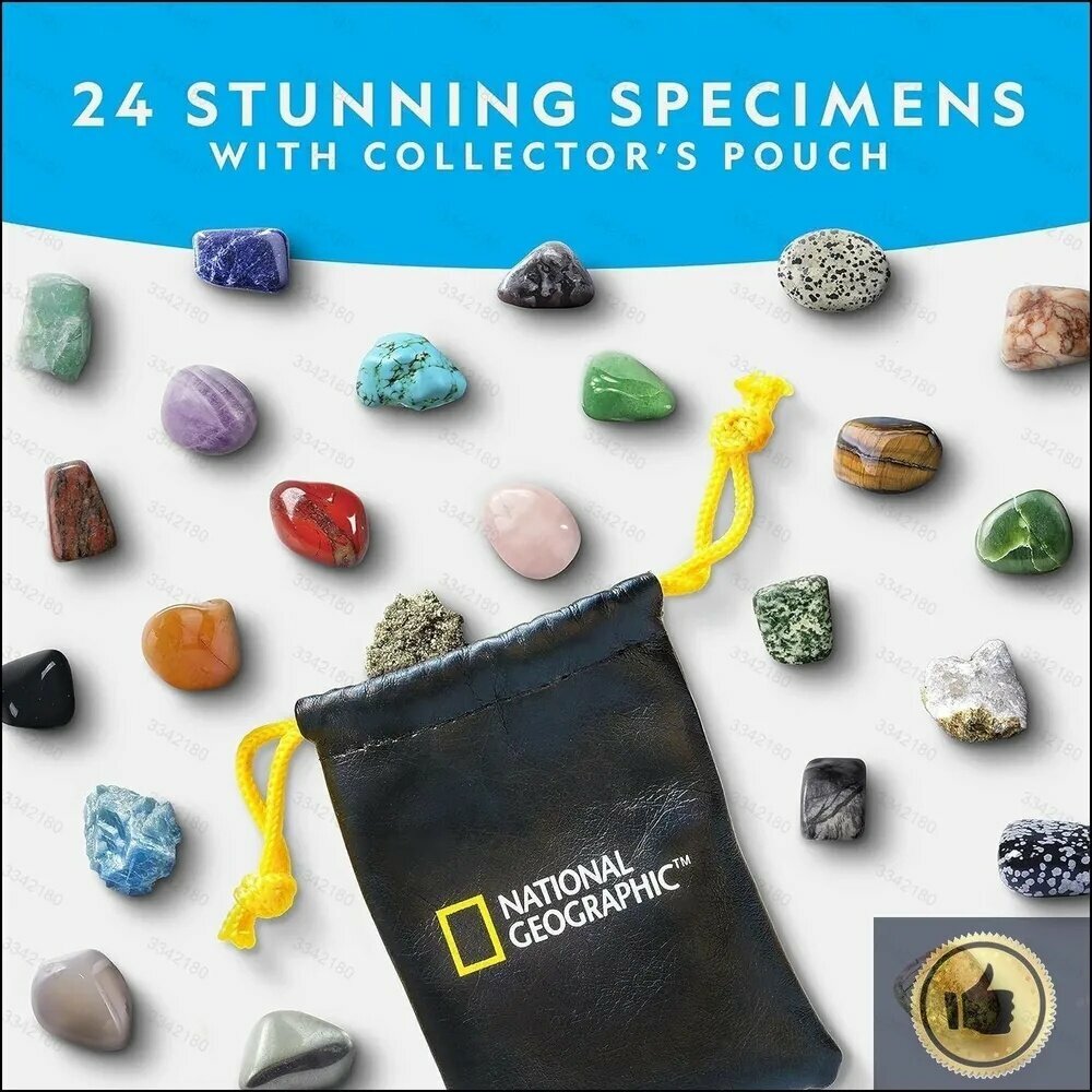 Адвент-календарь National Geographic "Камни и Минералы", 2024 г, 24 камня, розовый кварц