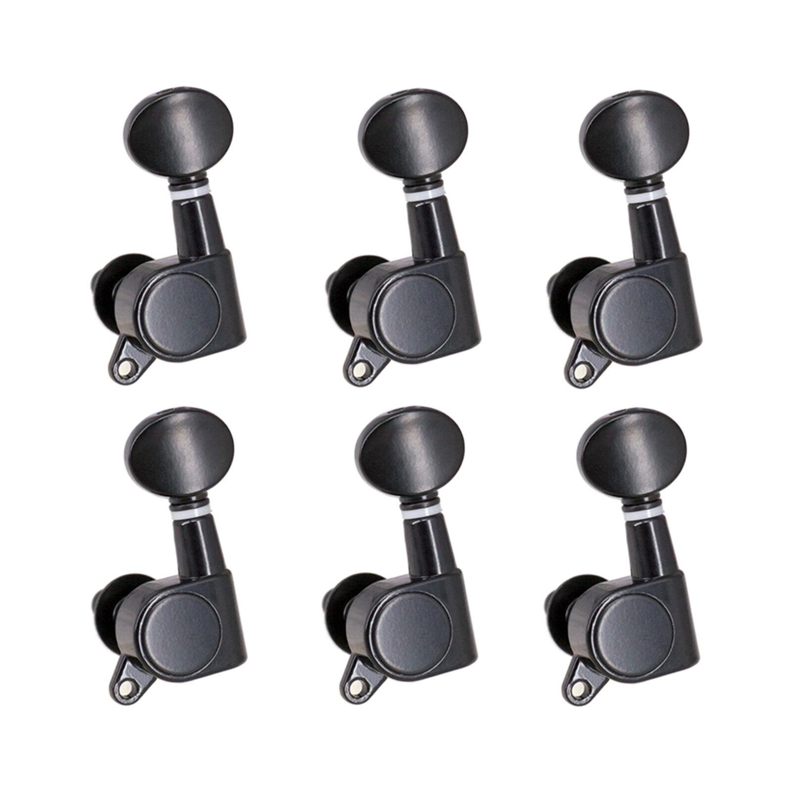 Пегсы для настройки гитарных струн Grover Tuners Tuning Keys Oval Button 6 Left для электрогитары или акустической гитары Chrome Black