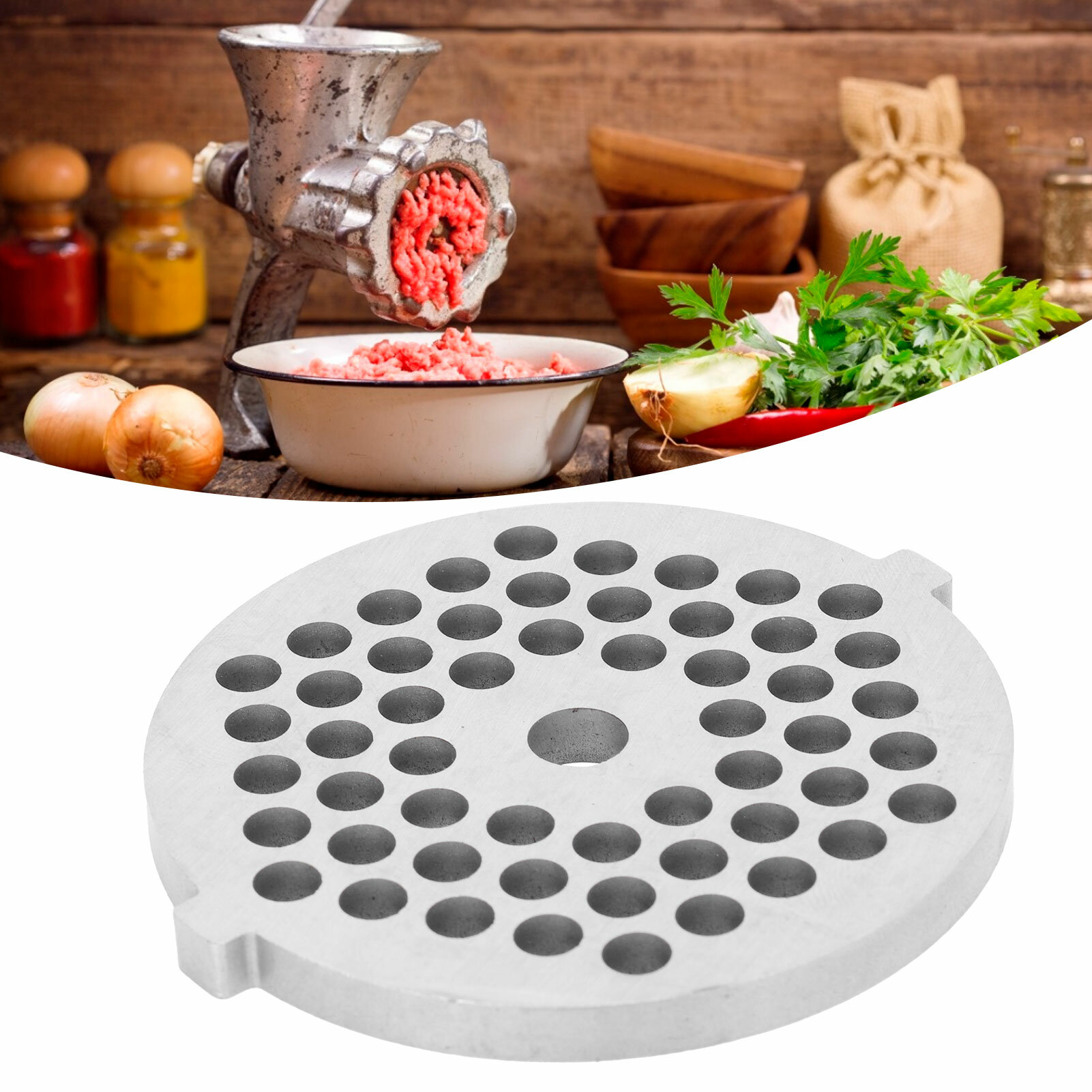 Пластина для мясорубки, диск с железным основанием, сменное шлифовальное лезвие из углеродистой стали для мясорубки