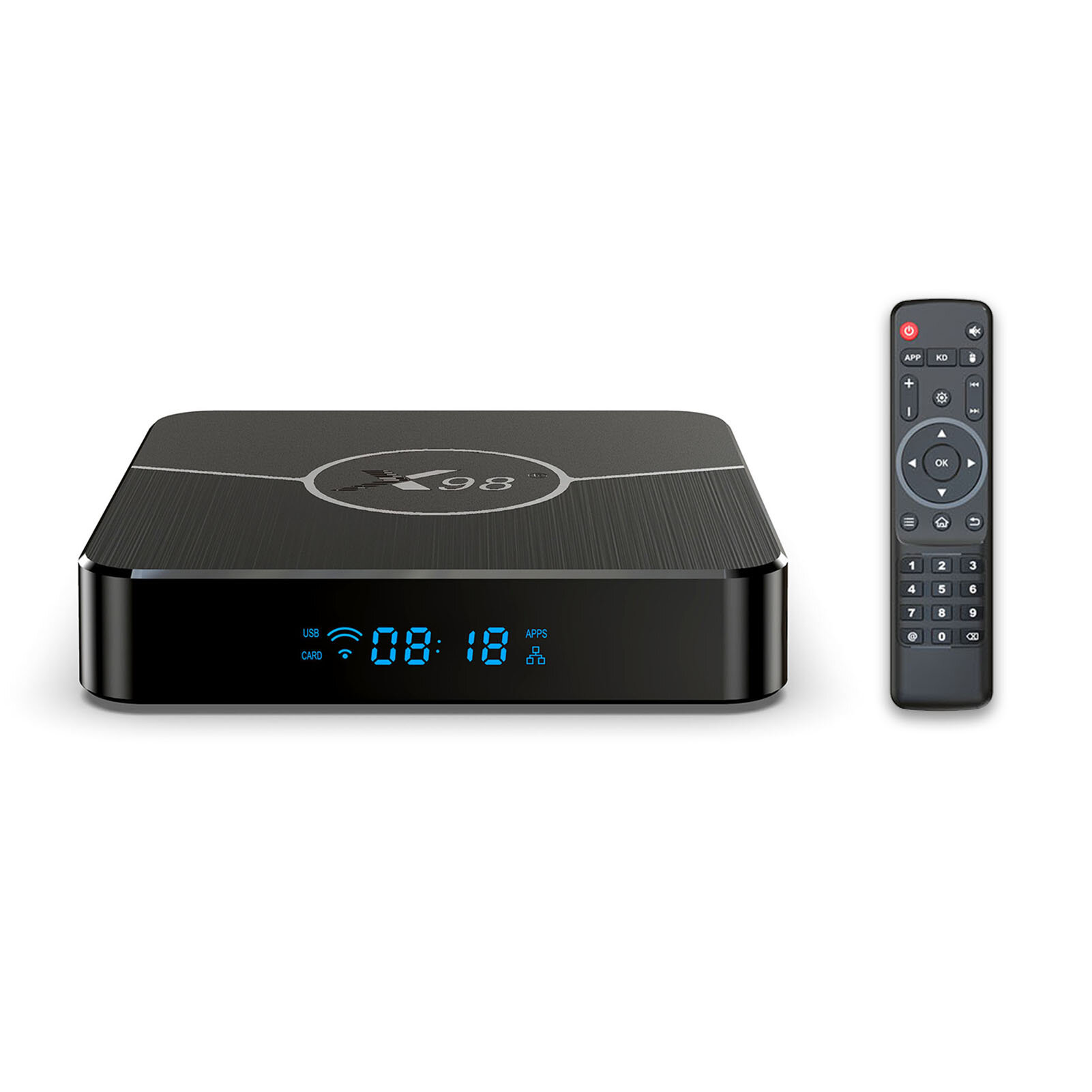 Приставка Set-top Box Quad Core ARM Cortex A35 с Wi-Fi 2.4G/5G, Bluetooth 5.0+, кабельным пультом управления, 2+16GB, 4Kx2K@60fps, H.265 HEVC MP-10@L5.1, H.264 AVC HP@L5.1, MPEG-4 ASP@L5, WMV/VC-1, AVS-P16/AVS-P2, MPEG-2/1, поддержка форматов видео,