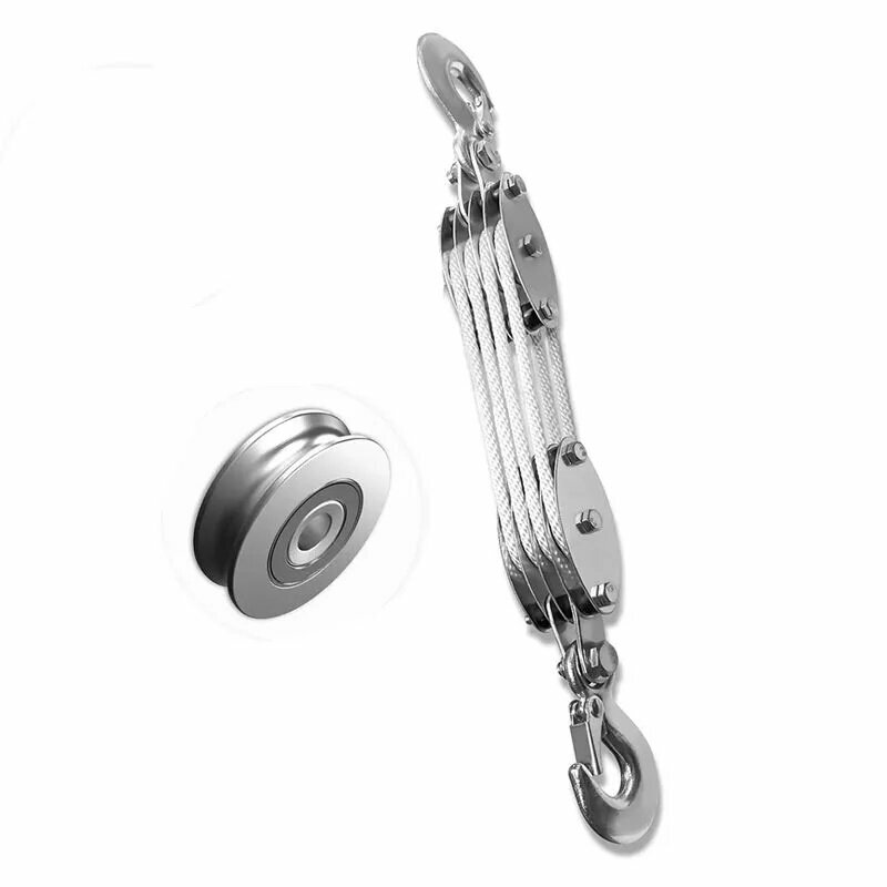 H4(Q R ) Система Полиспаста, 4-Колесная Канатная Таль, Белая