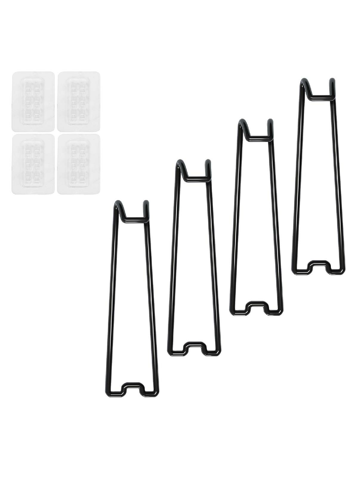 4шт черных кронштейнов для рамок для фотографий с клеем Простая установка Подставки для мольберта