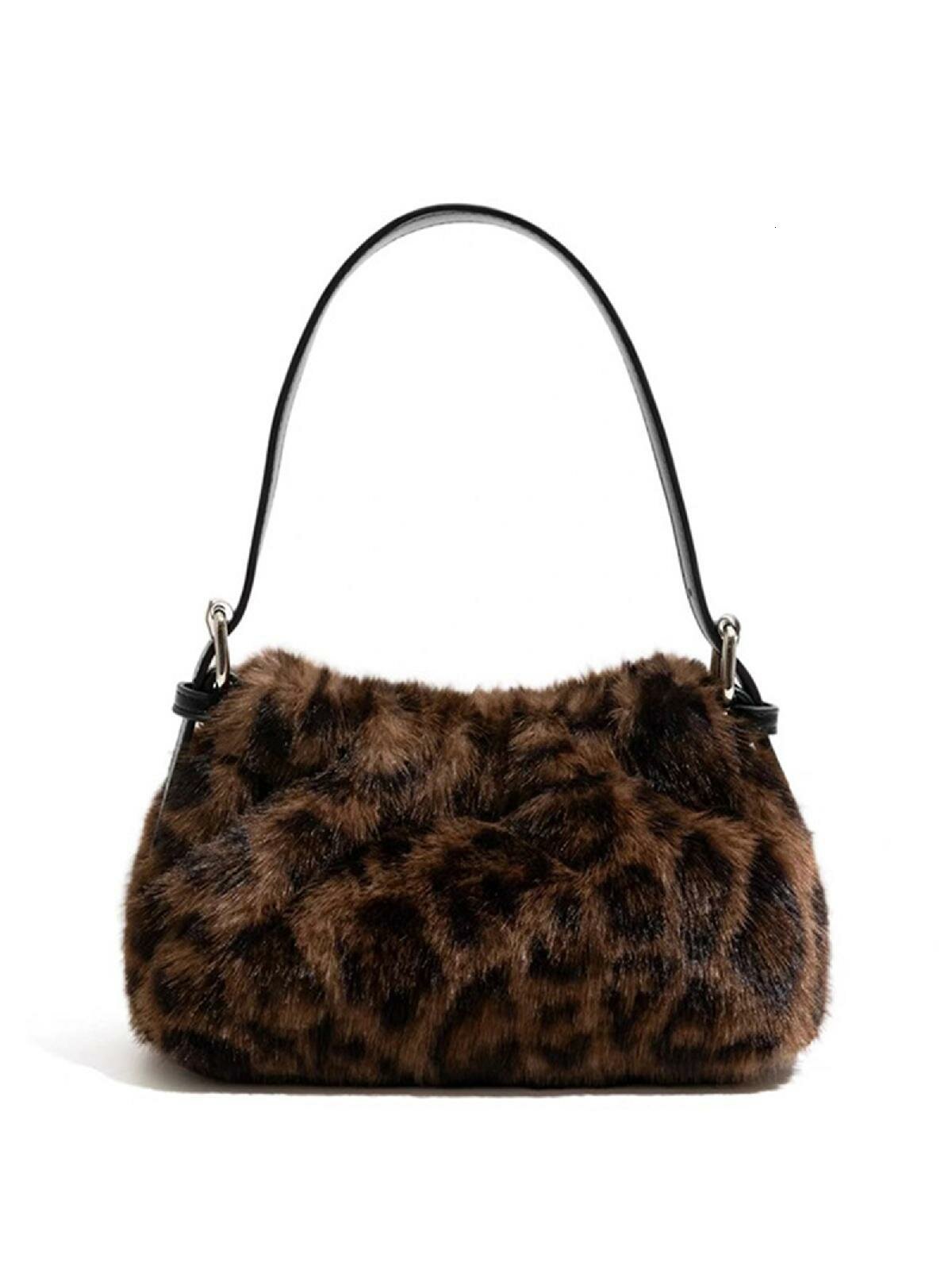 Легкая сумка Leopards Fuzzy, удобная для переноски, многофункциональная рабочая сумка с верхней ручкой