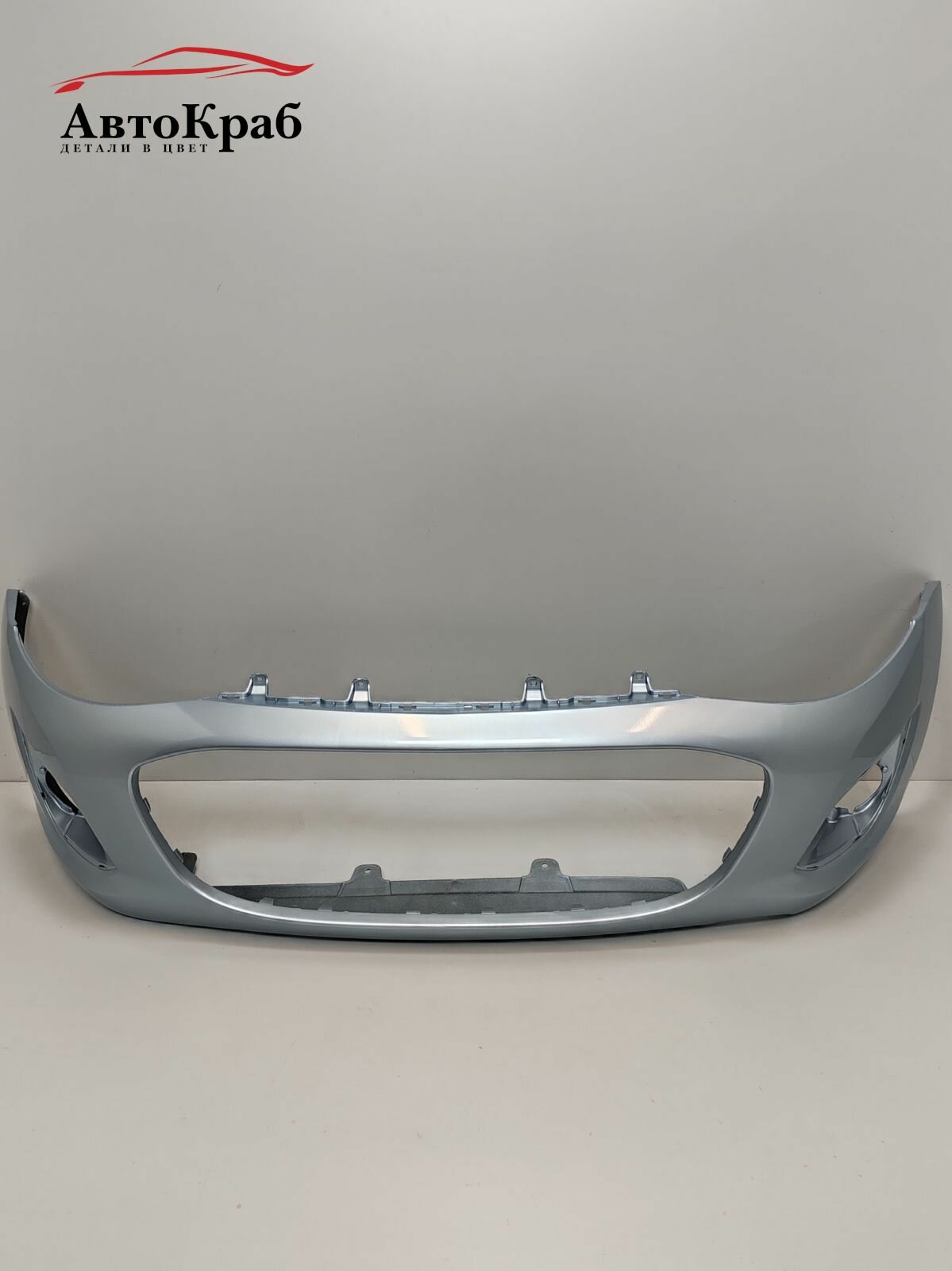 Бампер передний в цвет для Лада Калина 2 2192, 2194, 2013 - 2018 г. 413 - ледяной, голубой