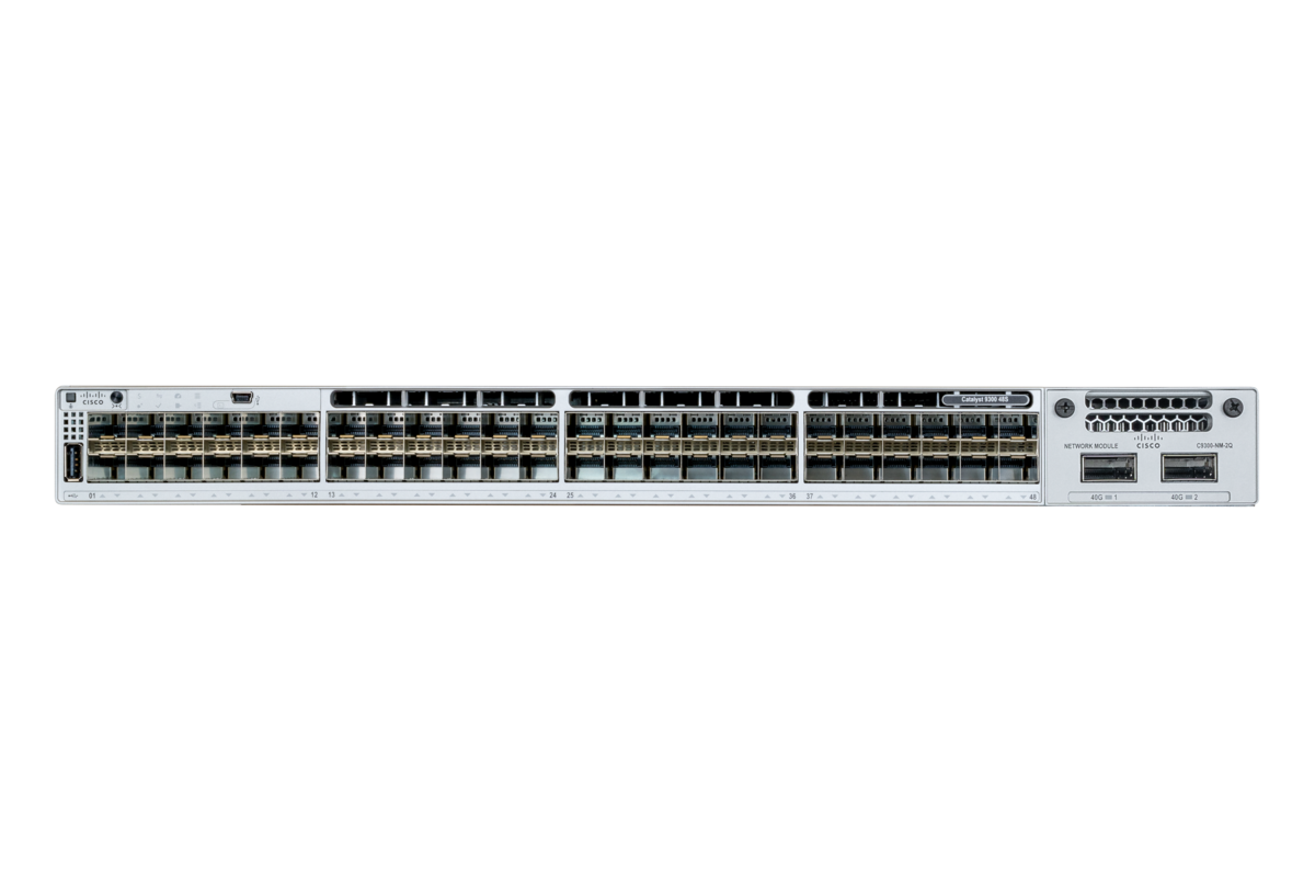 C9300-48S-A / Коммутатор CISCO Catalyst 9300 48-port 1Gb SFP with modular uplinks, PS 1x750W (up to