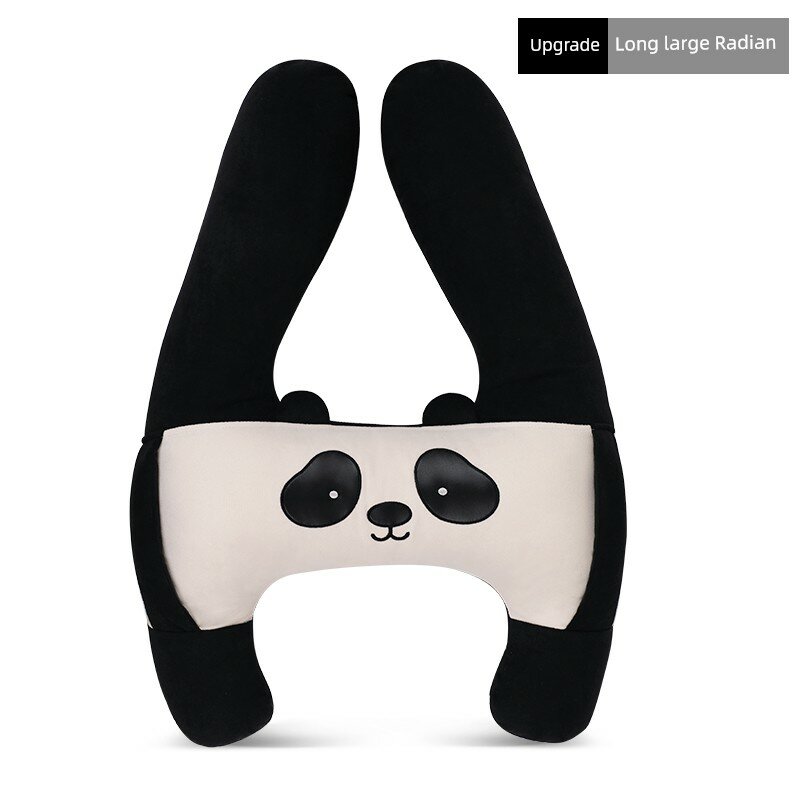 Fubao Panda Экстра длинный изогнутый автомобильный подголовник для детей, пара подголовника и подушки, надежный для