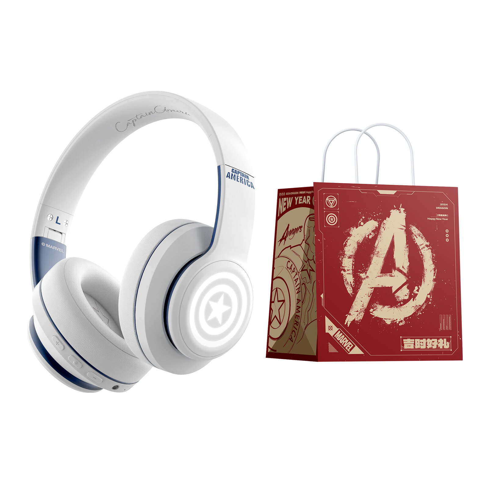 Беспроводные наушники MARVEL Коллекция Героев, captain america, holiday gift box