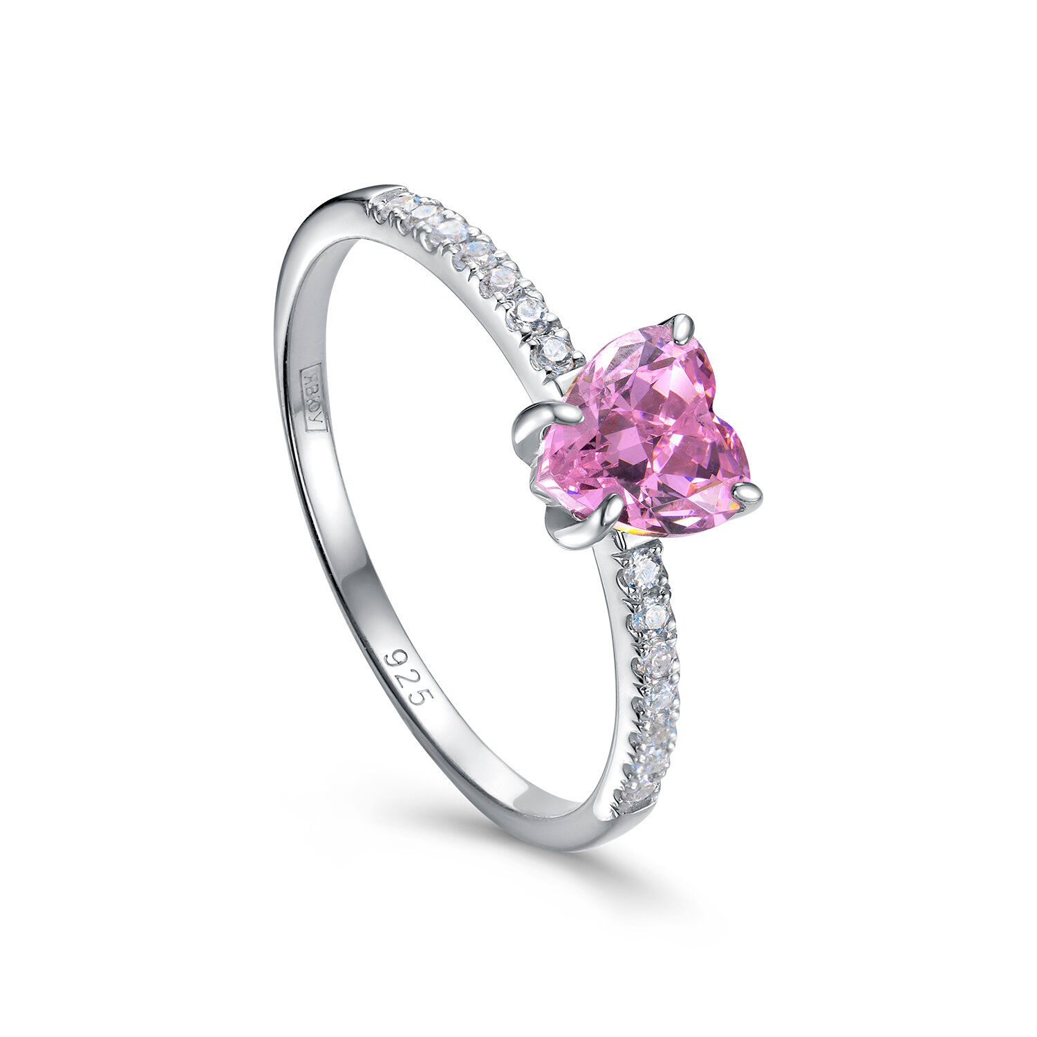 Кольцо, серебро, 925 проба, фианит