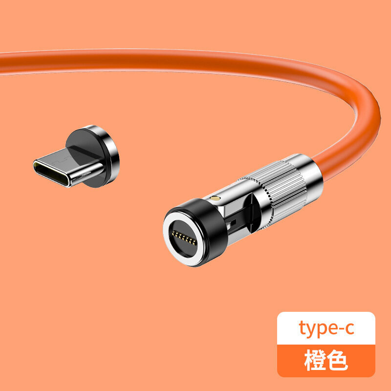 Цинковый сплав магнитный кабель для передачи данных 540 градусов вращающийся провод typec кабель для зарядки подходит