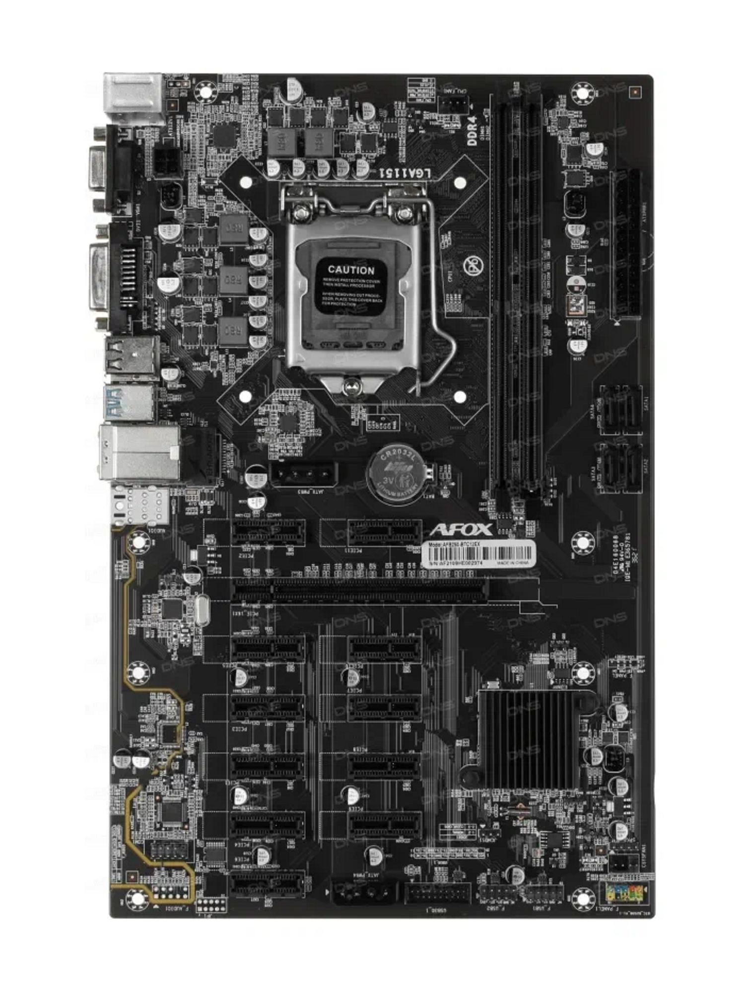 Материнская плата Afox AFB250-BTC12EX RTL ATX LGA1151 Intel B250 2xDDR4 (32ГБ)