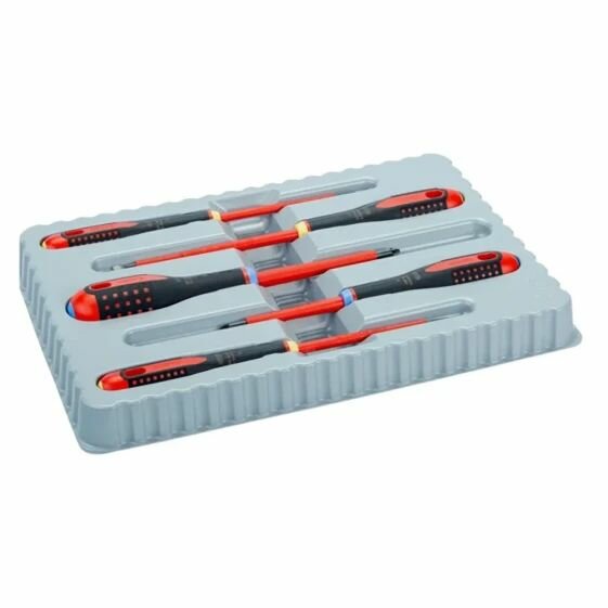 BAHCO Insulated Ergo Pozidriv And Slotted With Tri-Component Handle 5 Piece отвертки -Set