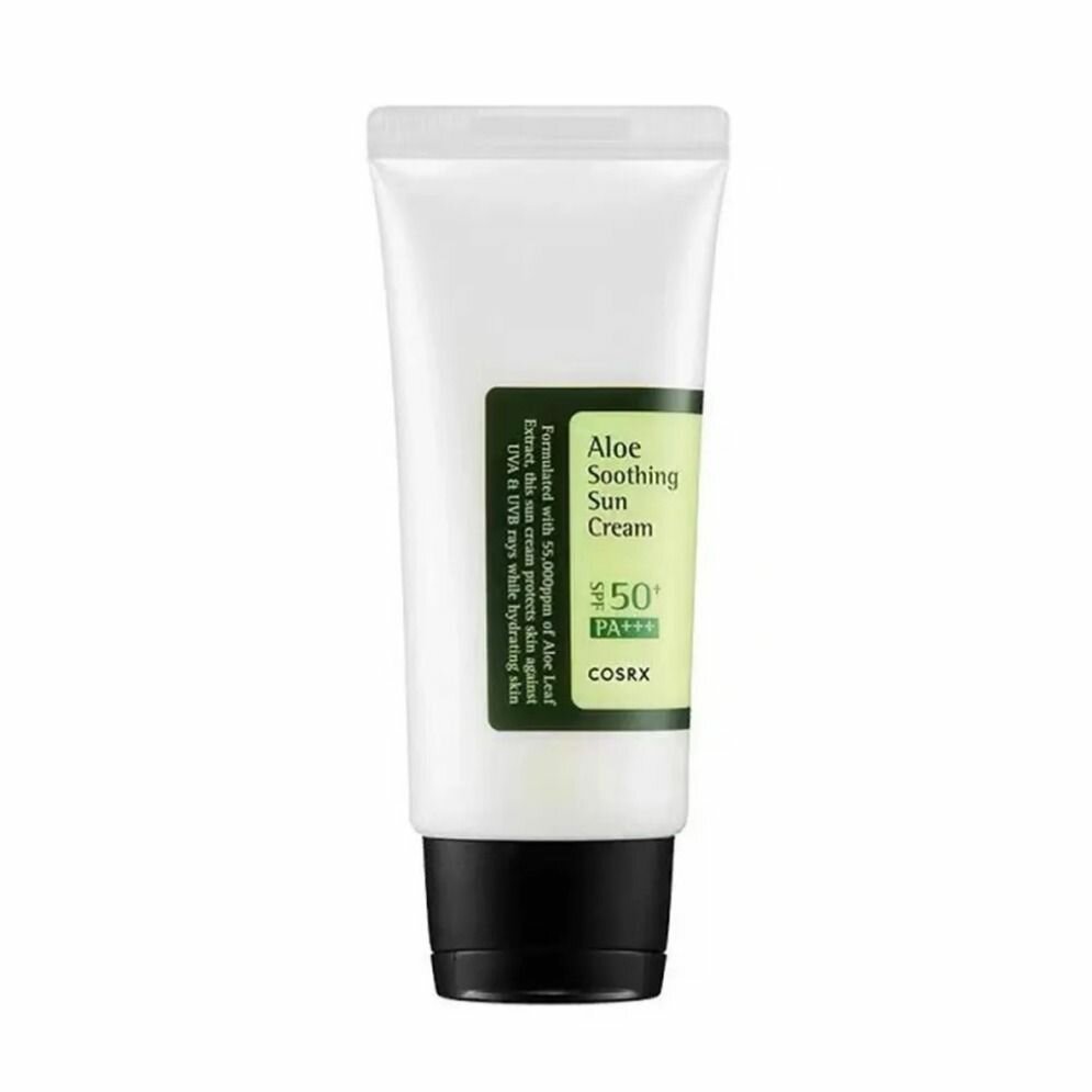 COSRX Крем для лица солнцезащитный с алоэ Aloe Soothing Sun Cream SPF50 PA 50 мл, крем с SPF корея, санблок корея алоэ вера спф50 па корейский санблок