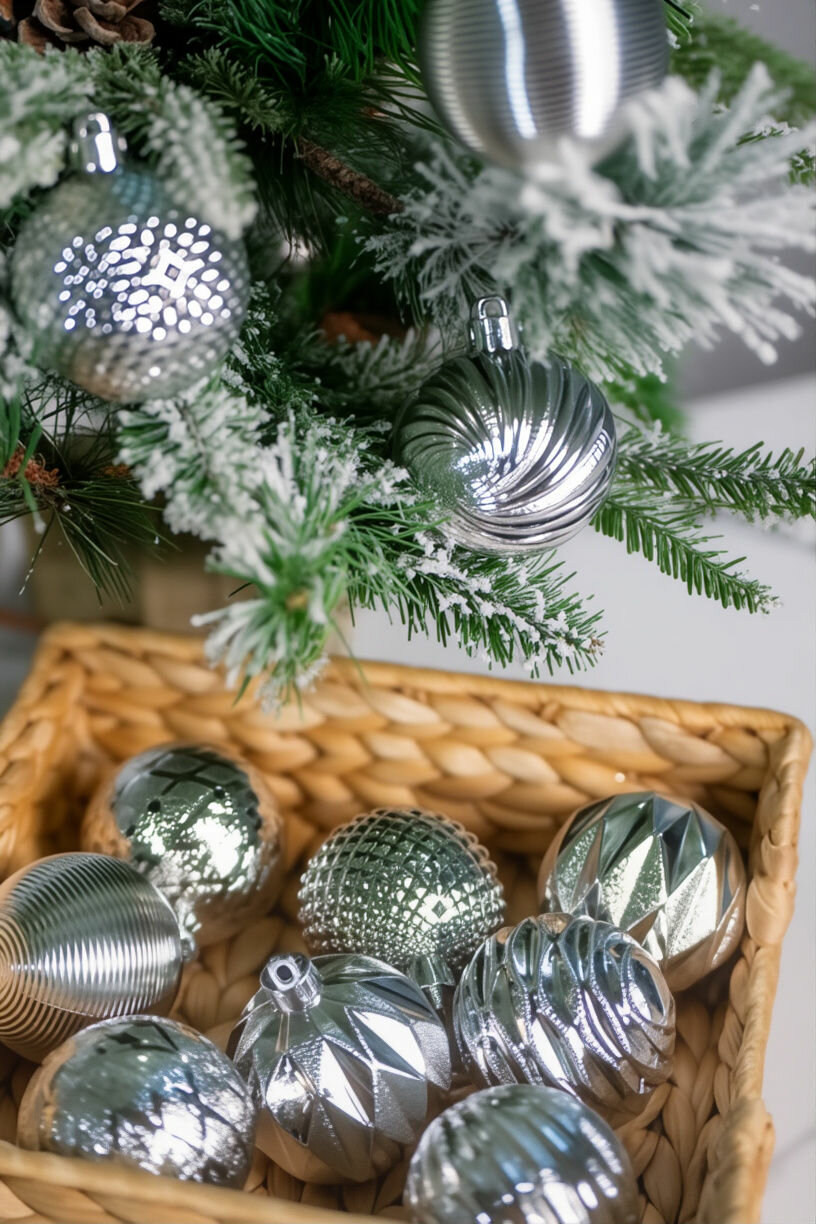Набор пластиковых шаров джокко ДИ рильеви, серебряный, 6 см, 12 шт, Winter Deco 024012