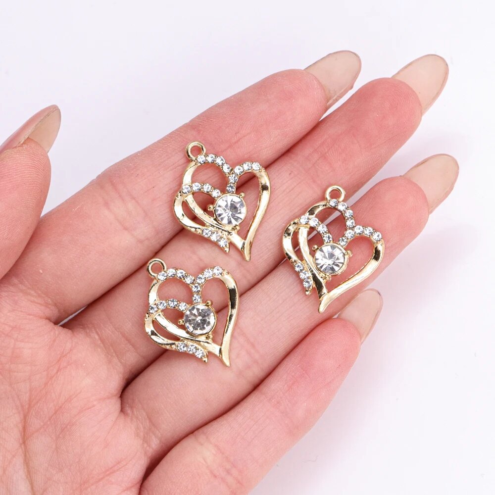 10 шт. смешанные милые Подвески в форме сердца, жемчужные подвески в форме бабочки для сережек, браслетов, ожерелий, подвесок, DIY ювелирные аксессуары, оптовая продажа