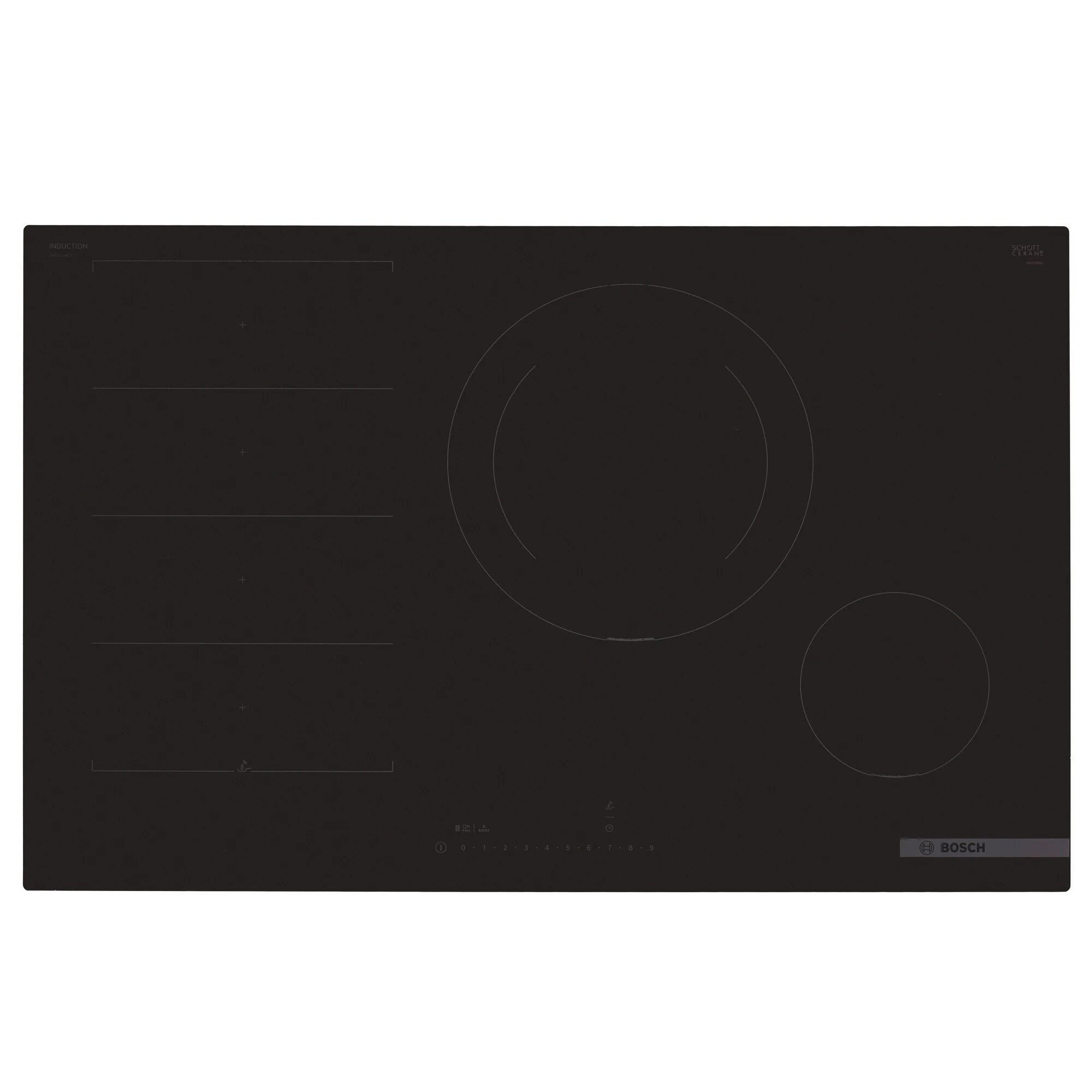 Встраиваемая варочная поверхность Bosch PXE831HC1E, черный, индукционная, стеклокерамика